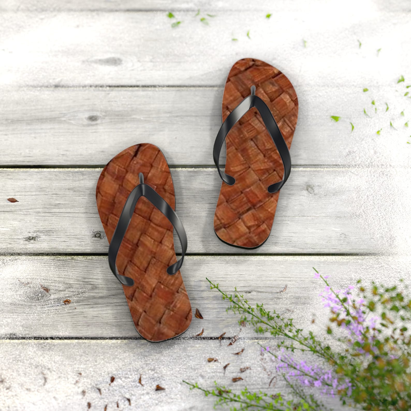 Inner Cedar Bark Woven Flip Flops (not Real Cedar) USA Indigenous ...