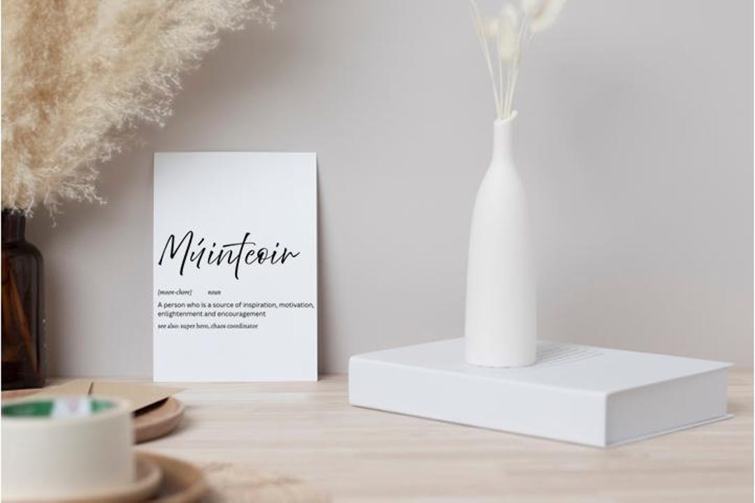 Personalised Printable Múinteoir Gift, Teacher Gift in Irish Language ...