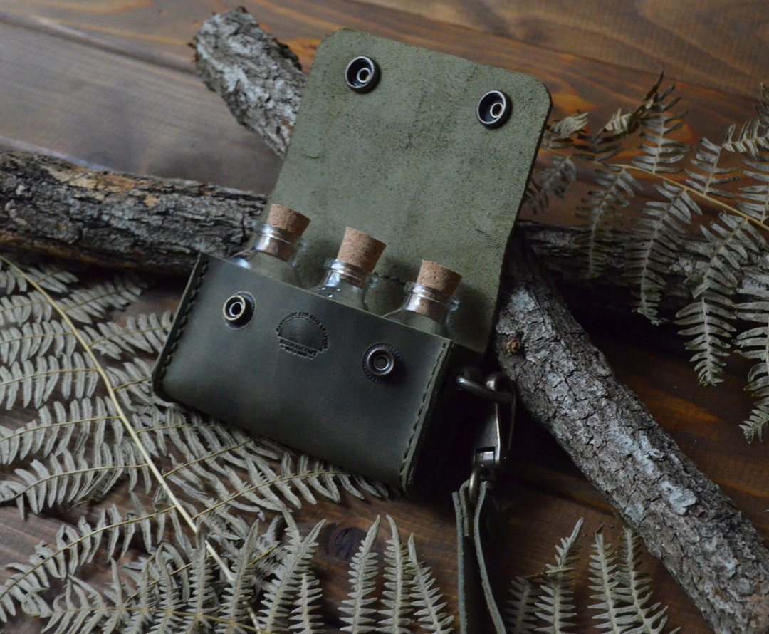 Bushcraft Spice Case, Leather Spice Pouch, Bushcraft Spice Bag, Camping ...