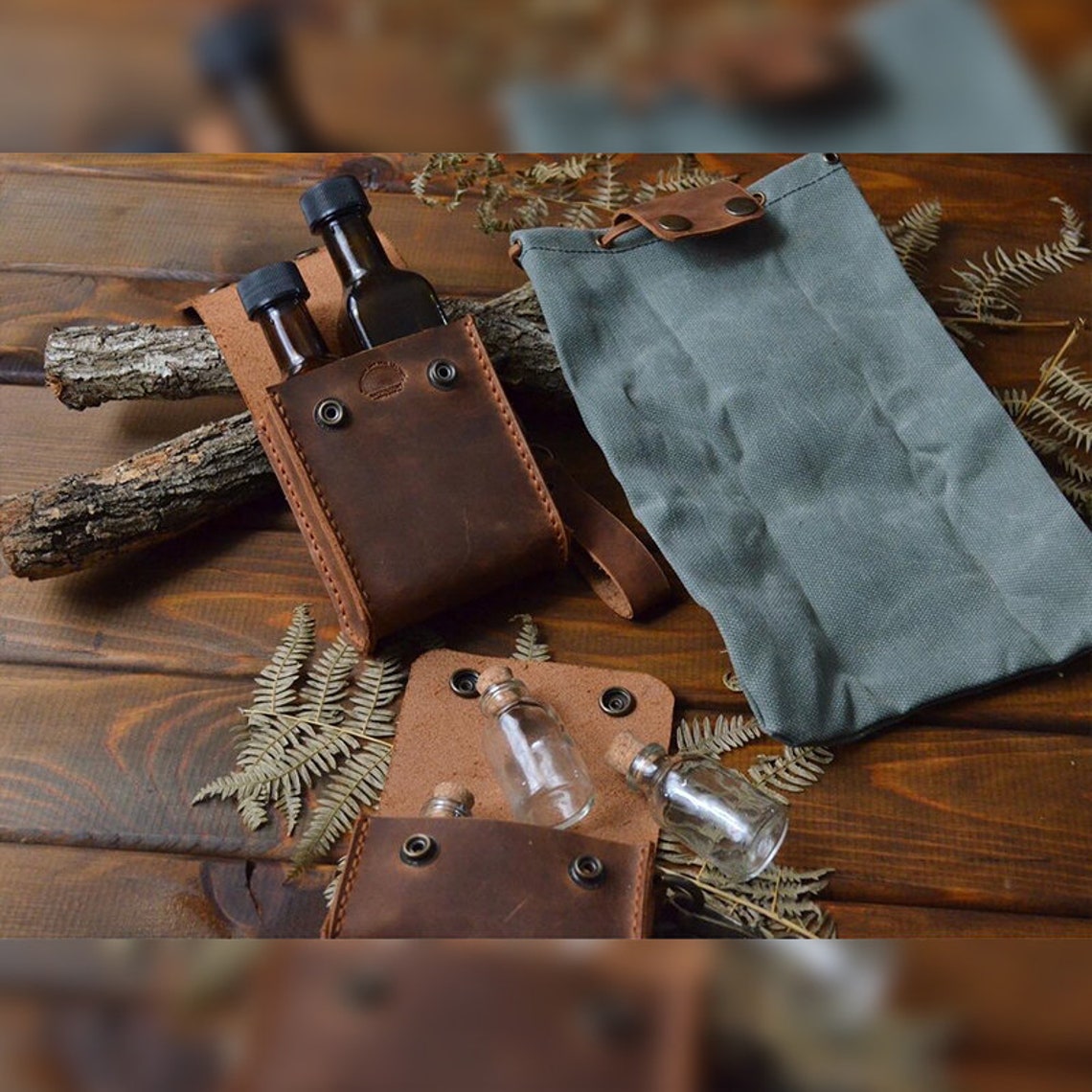 Oil Transport Kit for Campingleather Bushcraft Cooking Set - Etsy