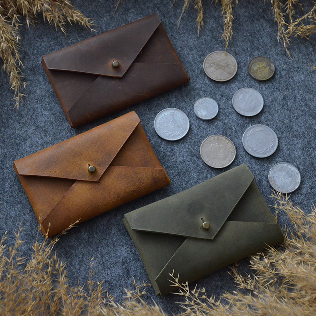 Leather Card Holder Letter Pattern Leather Card Holder - Etsy