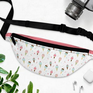 Ice Cream Cone Fanny Pack Belt Bag With Ice Cream Cones Kids Fanny Pack ...