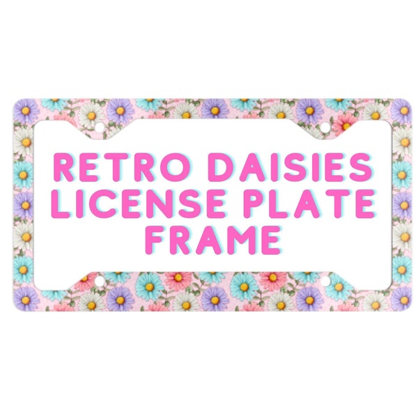 Daisy License Plate Frame - Etsy