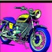 Motorcycle Printable Art, Retro Anime Style Wall Art, Gift for ...