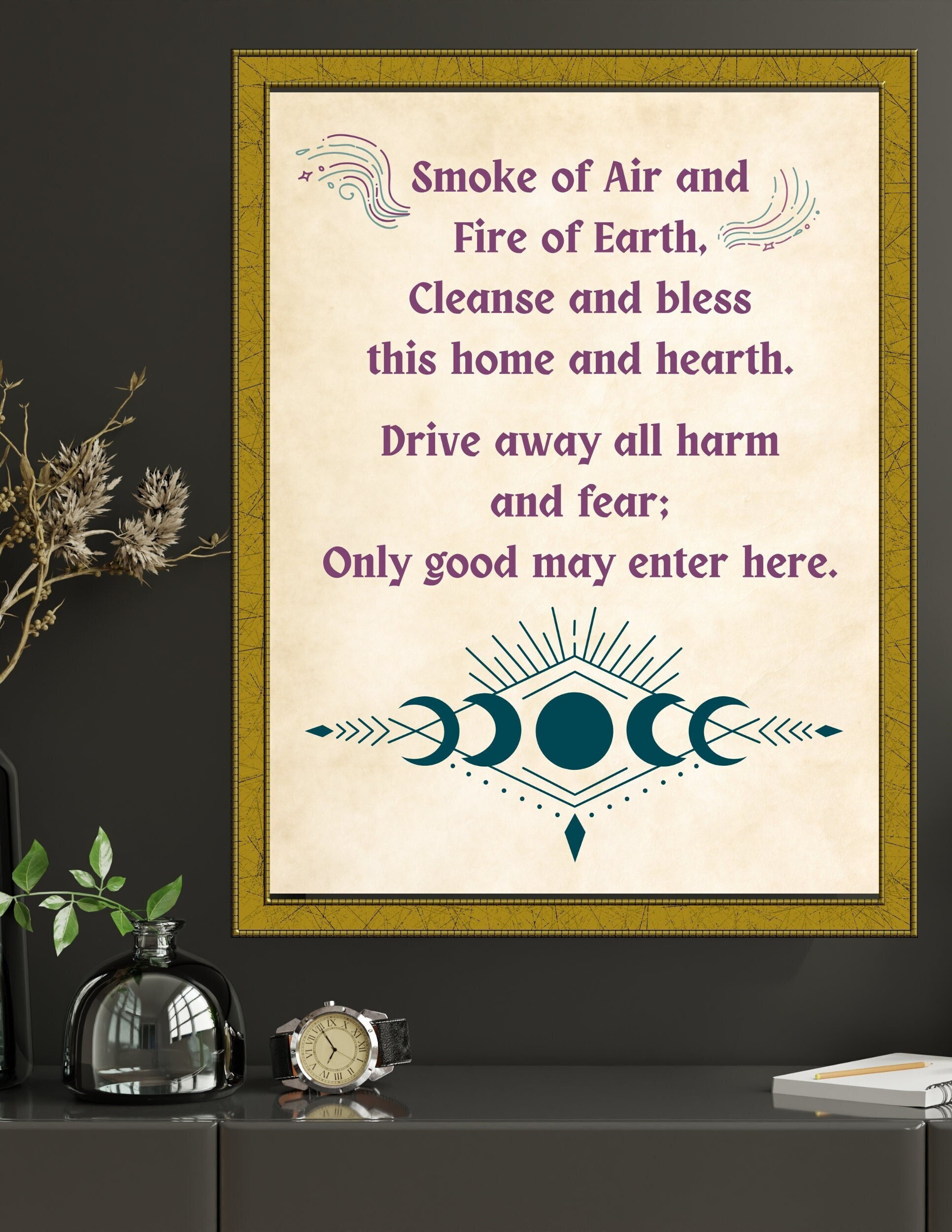 Home Protection Spell Wall Art Digital Bless This House Spell ...