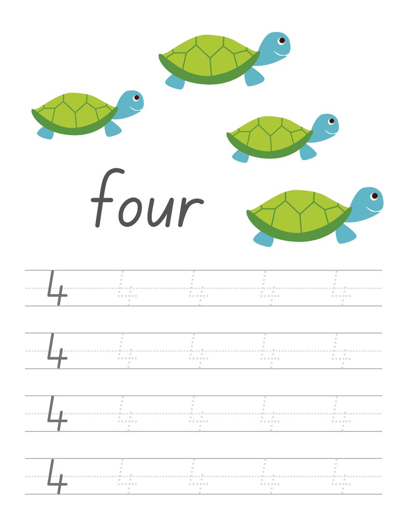 Numbers 1-10 Tracing Worksheets, Count Animals 30 Math Pages, Pre ...