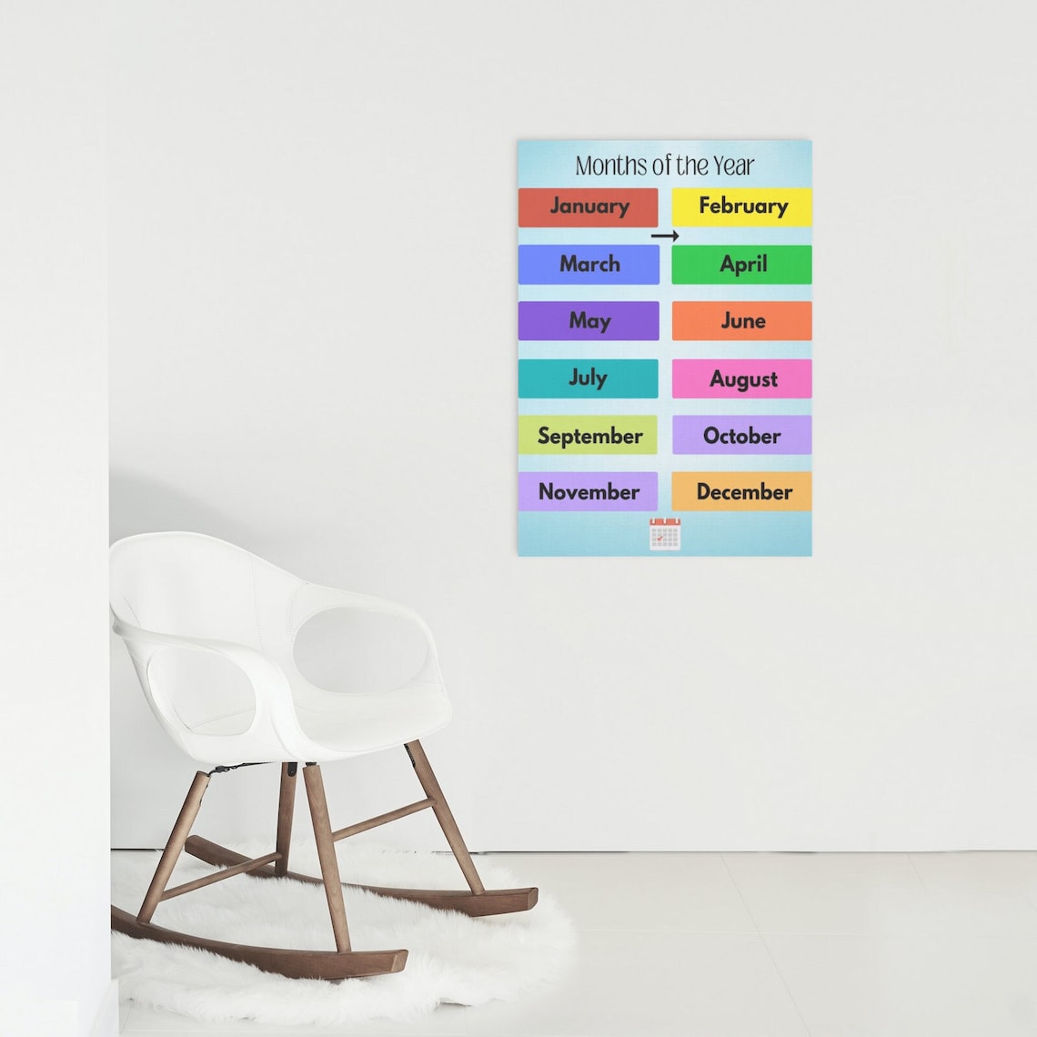 Months of the Year Digital Print Kids Learning Poster - Etsy