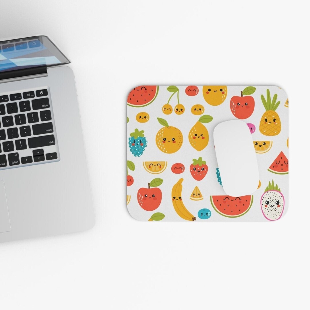 Fruits Mouse Pad With Fruit Faces, Cute Mouse Pad for Kids, Computer ...