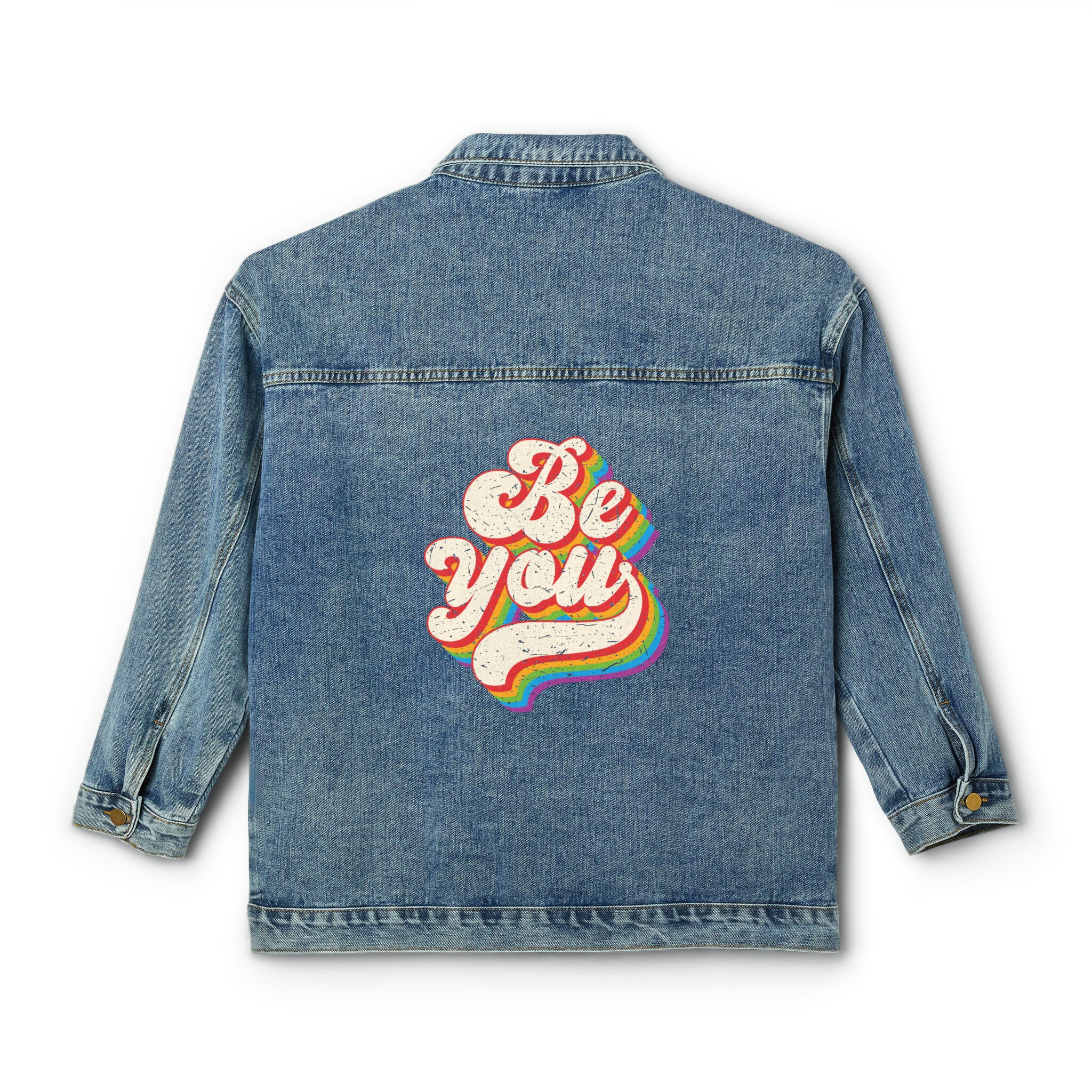 Be You Pride Jean Jacket, Women's Denim Coat, Pride Parade Clothing ...