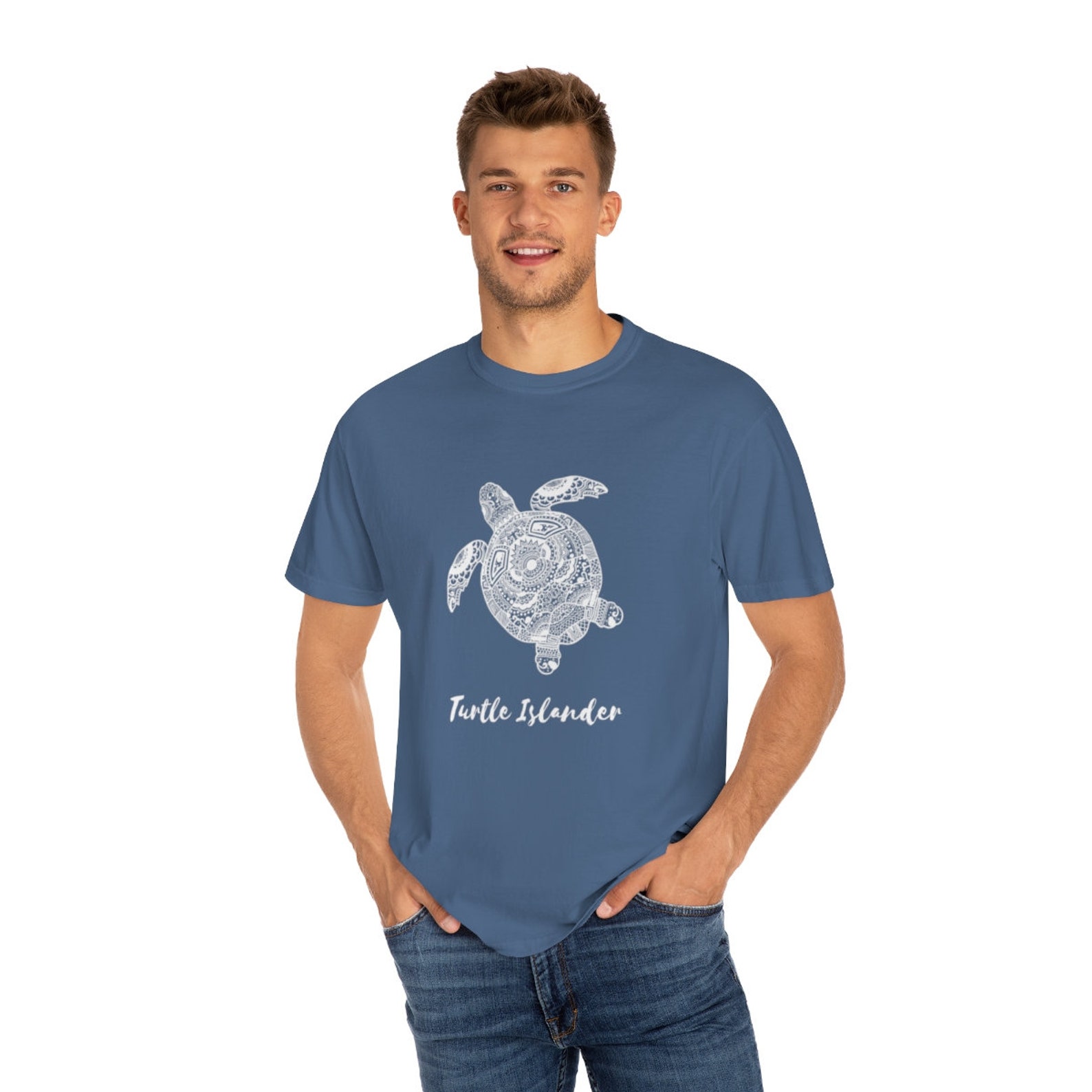 Turtle Islander T-shirt, Comfort Colors Unisex Garment-dyed Tee ...
