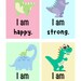 20 Dinosaur Themed Printable Positive Affirmation Cards for Kids, Fun ...