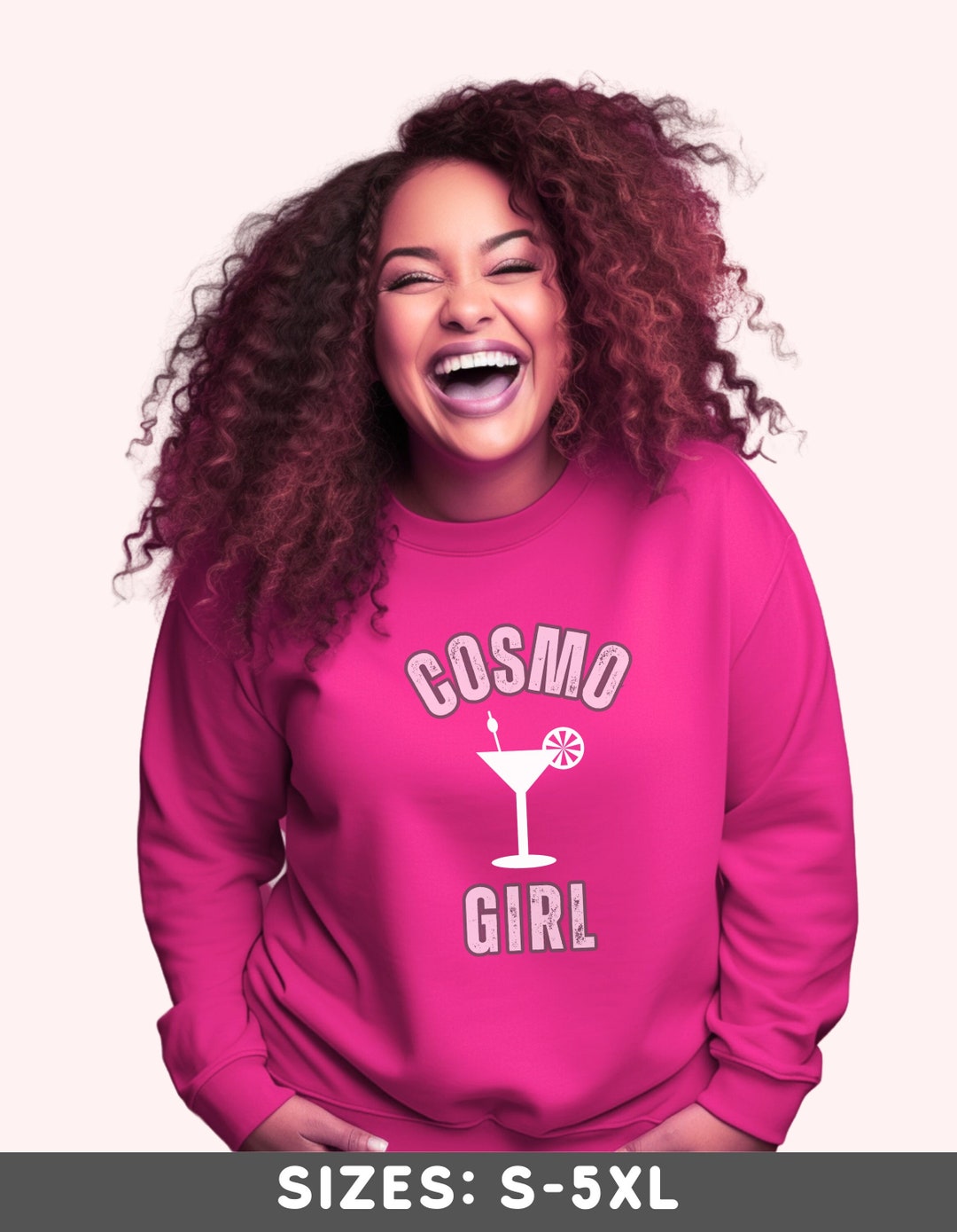 Cosmo Girl Sweatshirt, Cosmopolitan Drink Shirt, Women's Crewneck ...