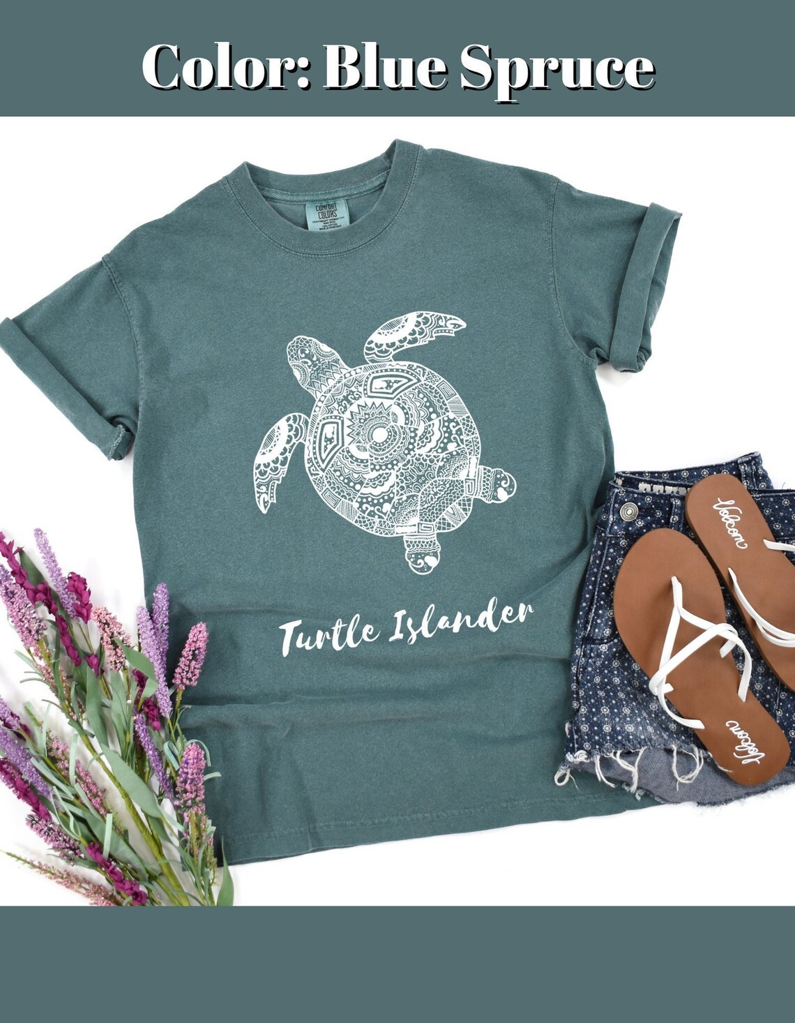 Turtle Islander T-shirt, Comfort Colors Unisex Garment-dyed Tee ...