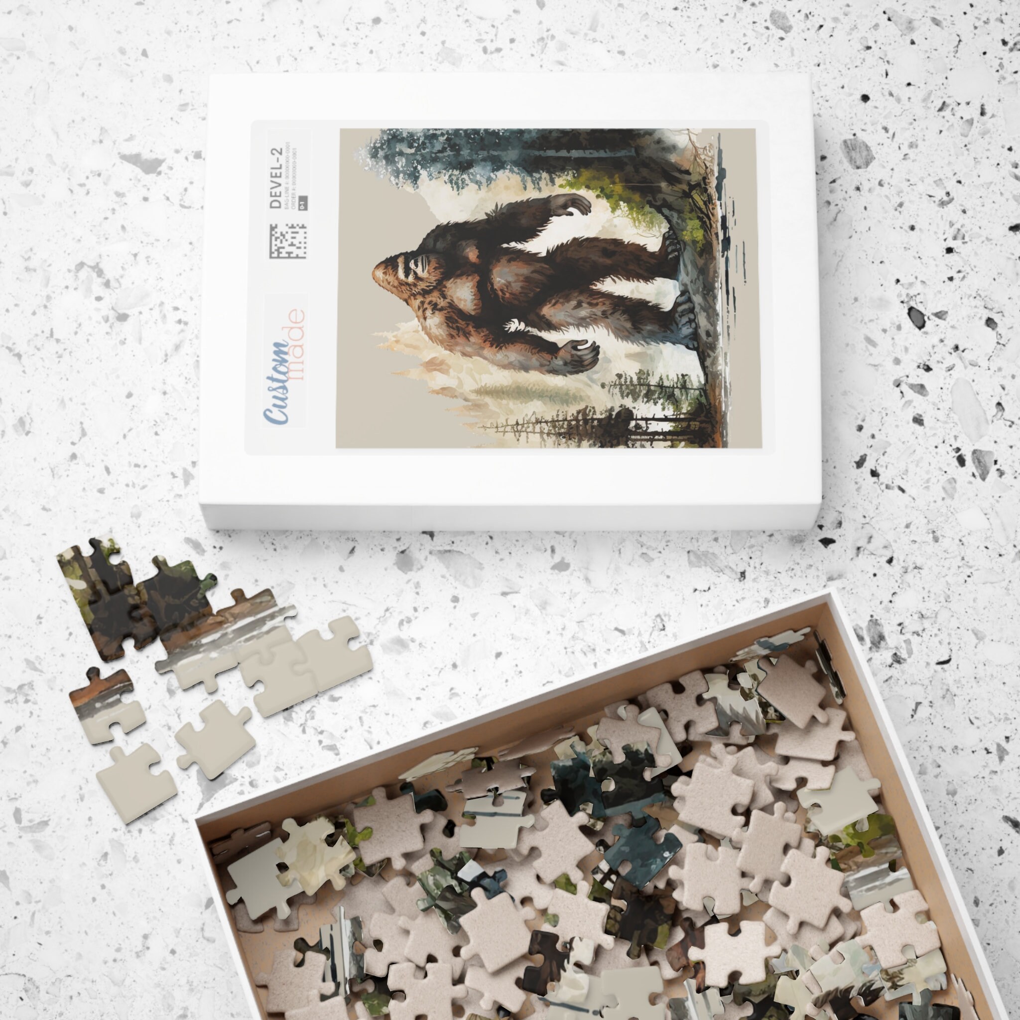 Bigfoot Puzzle, Sasquatch Puzzle, 110 or 252 Piece Puzzle, Bigfoot ...