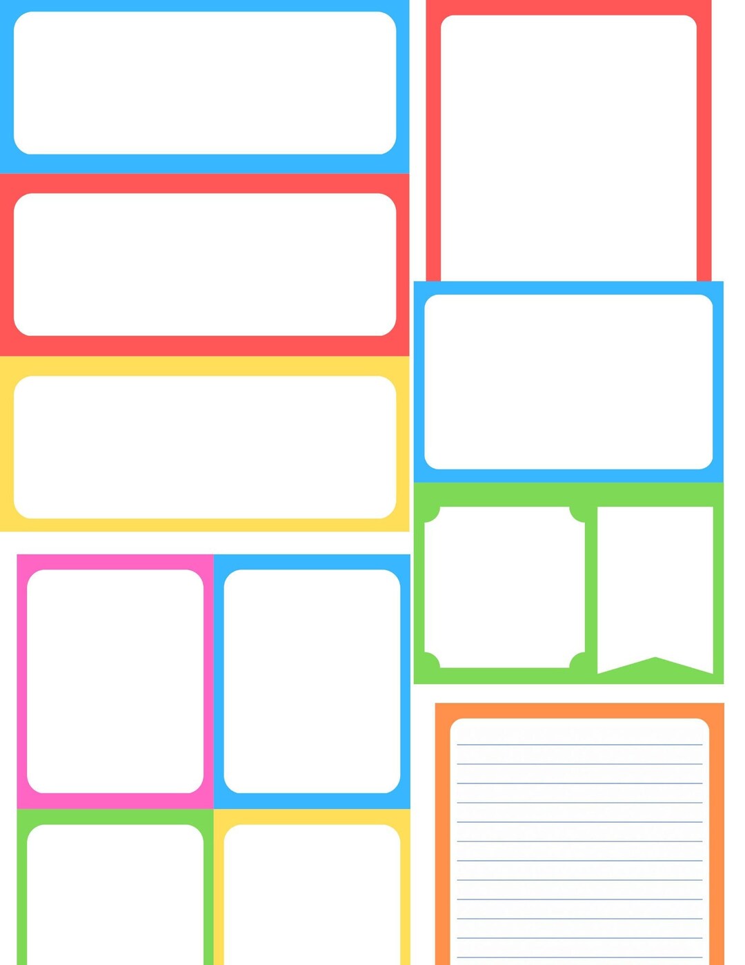 Kids ADHD Color Coded Study Sheets ADD Homework Study Sheets in ...