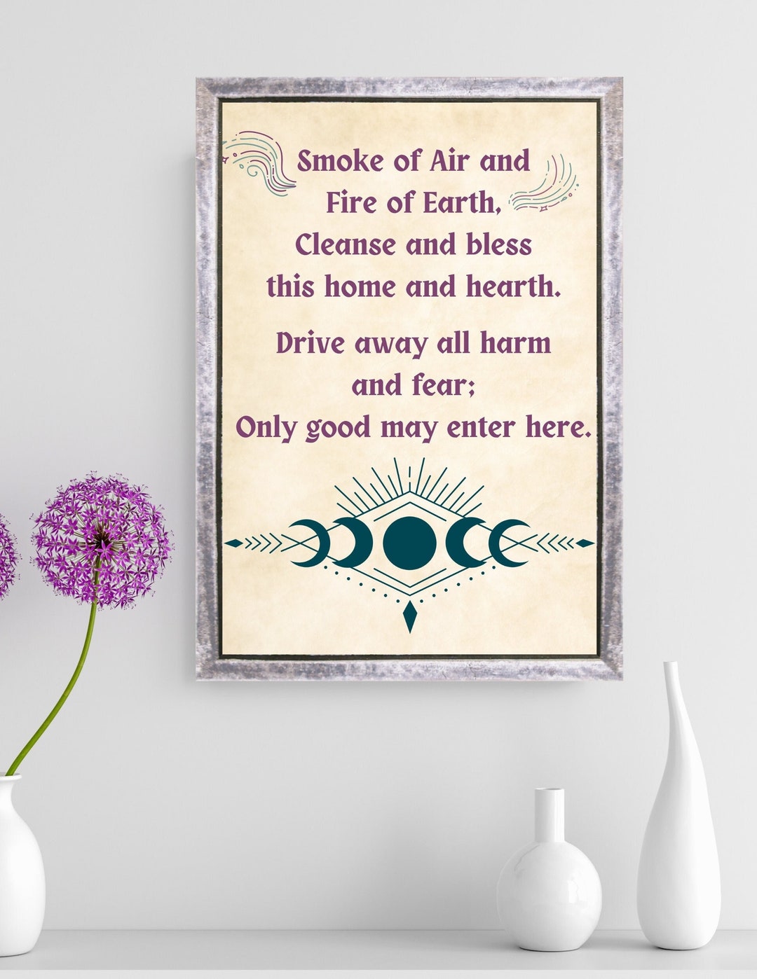 Home Protection Spell Wall Art Digital Bless This House Spell ...