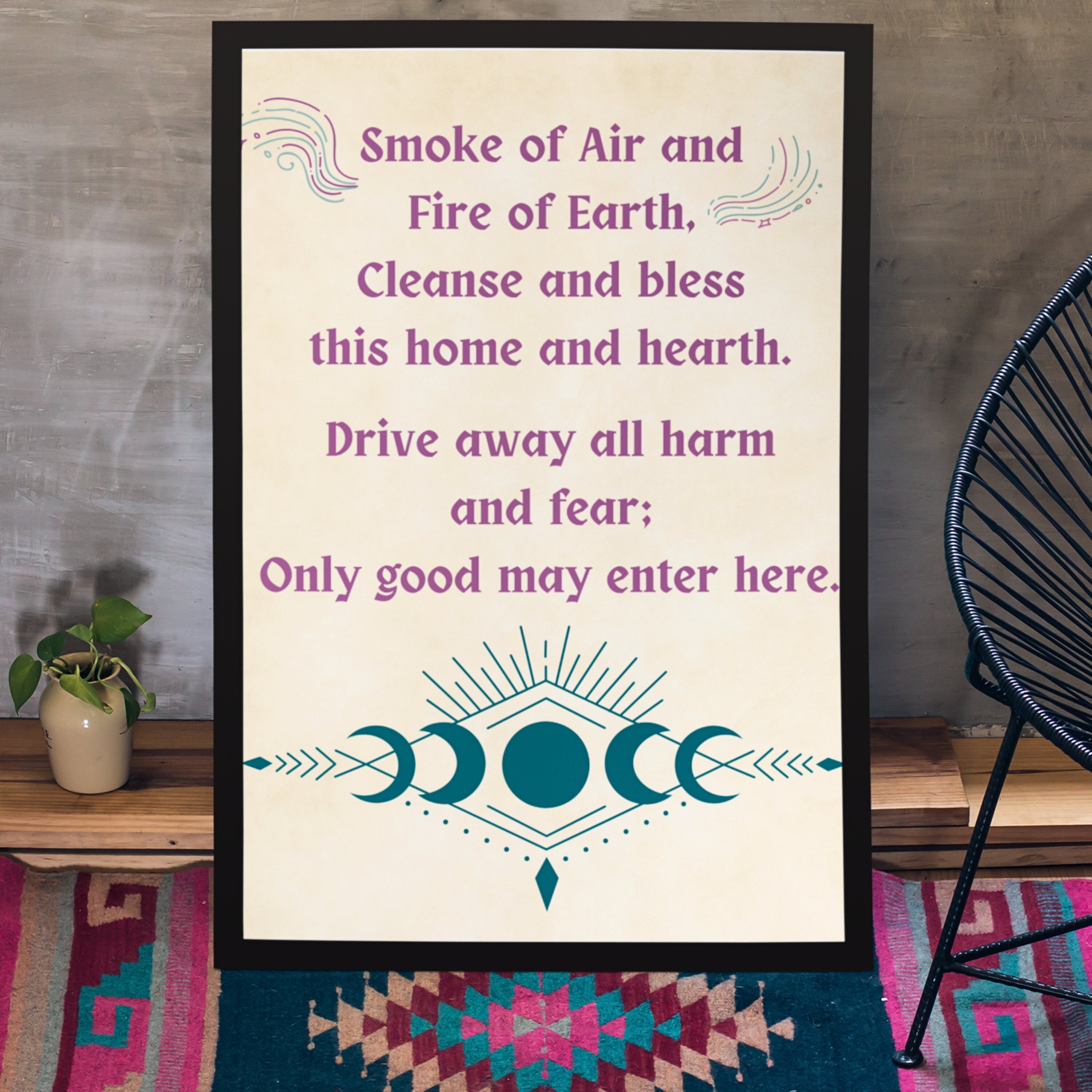 Home Protection Spell Wall Art Digital Bless This House Spell ...