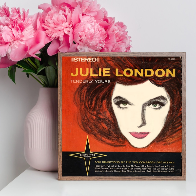 Julie London Jazz Singer Album Cover, Vintage Wall Art Print, Digital ...