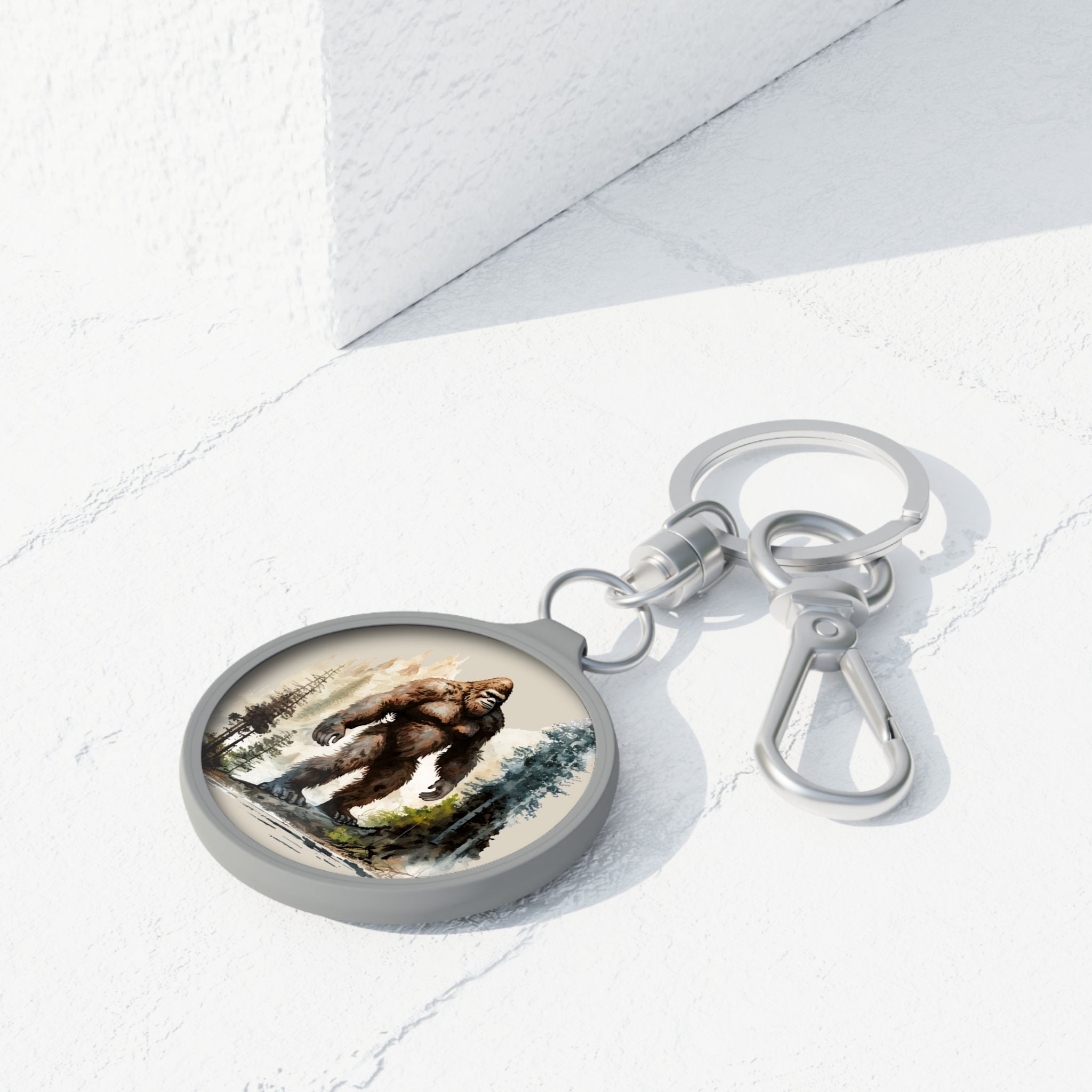 Bigfoot Keyring, Sasquatch Keychain, Cryptid Key Fob, Key Chain for ...