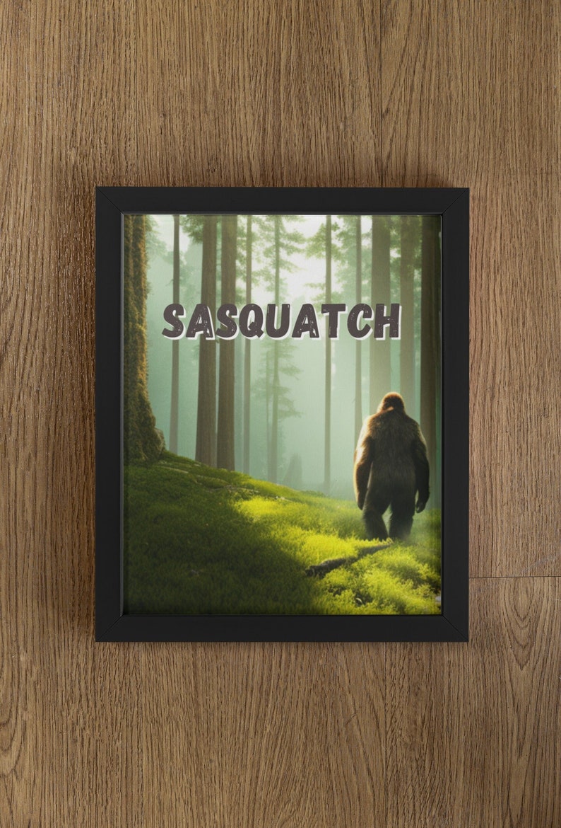 Sasquatch Wall Art Digital Print Bigfoot Art Printable Cryptozoology ...