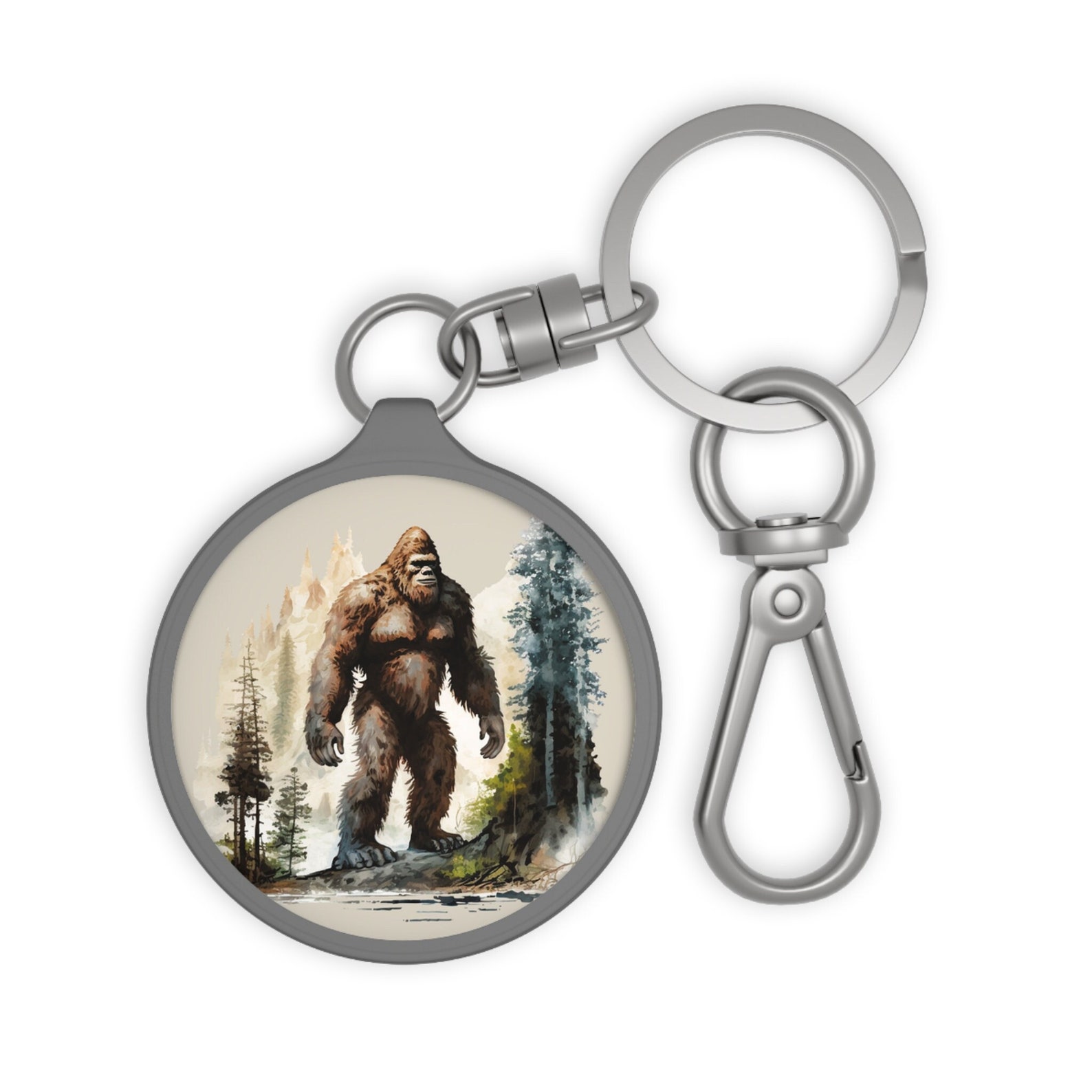 Bigfoot Keyring, Sasquatch Keychain, Cryptid Key Fob, Key Chain for ...