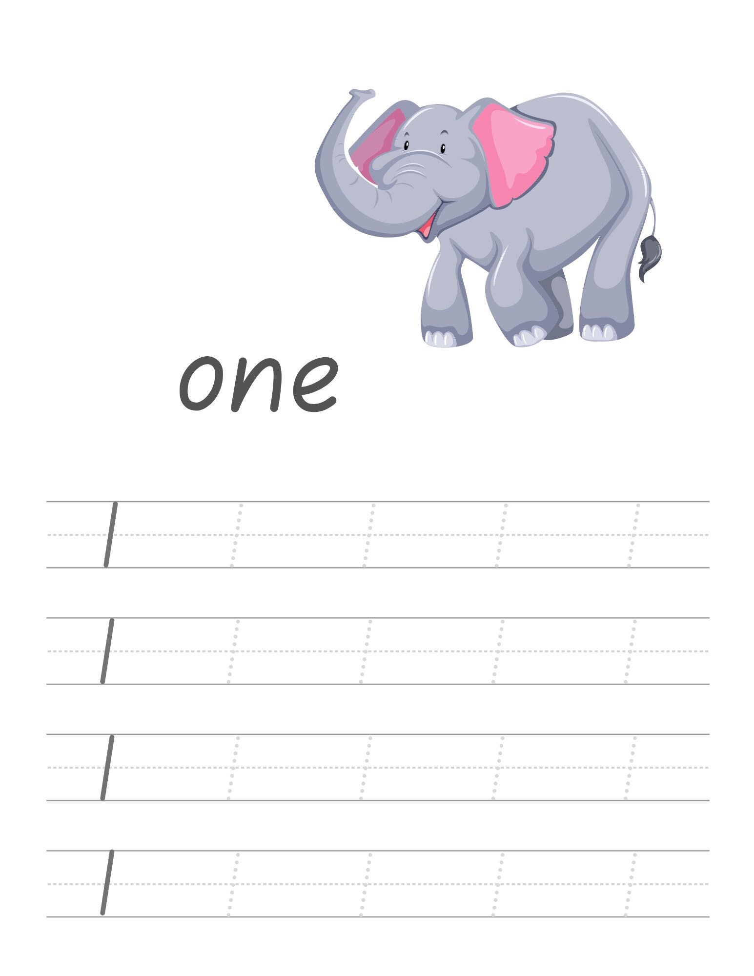 Numbers 1-10 Tracing Worksheets Count Animals 30 Math Pages - Etsy