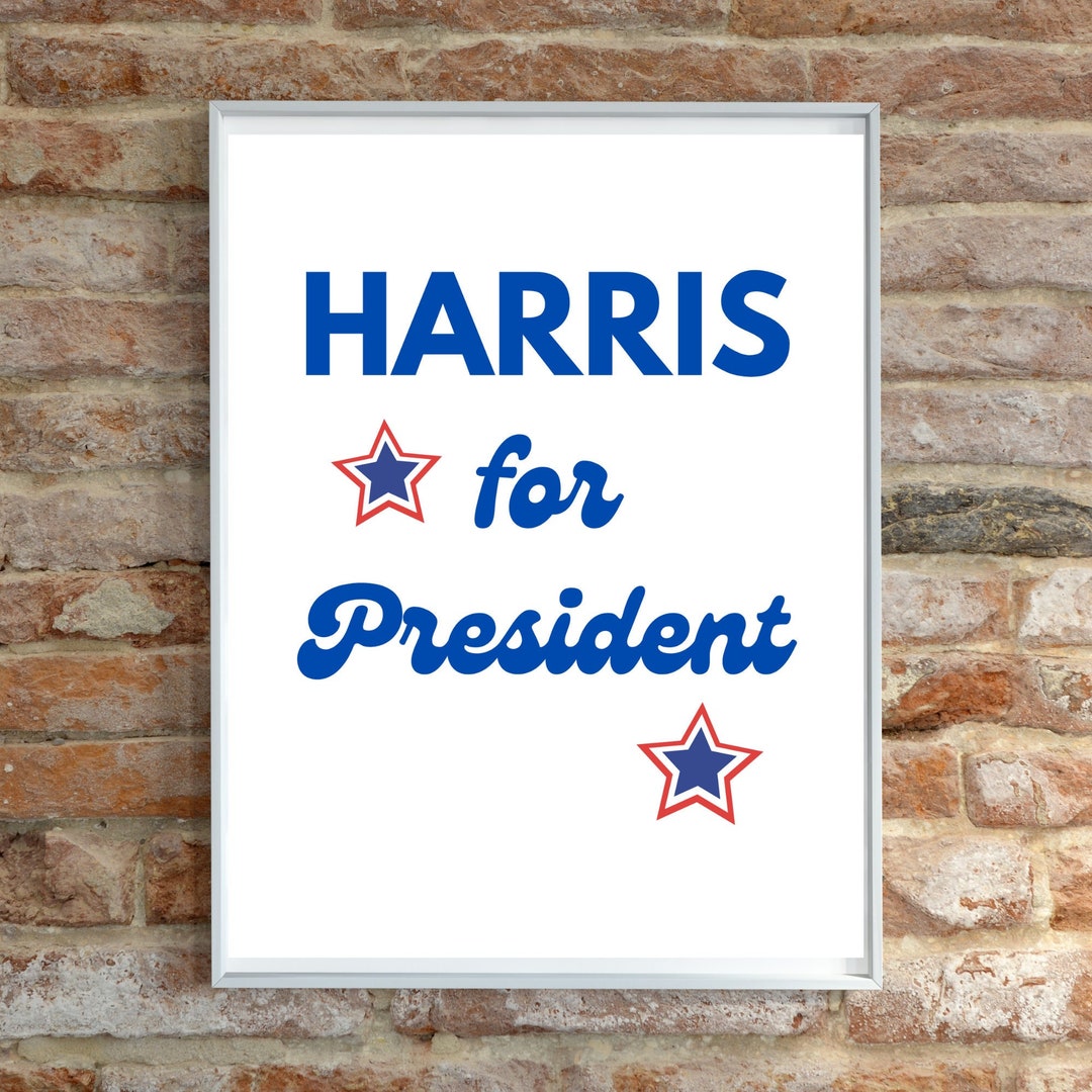 Harris for President Digital Art PDF, Size 8.5 X 11, Kamala Harris ...