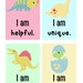 20 Dinosaur Themed Printable Positive Affirmation Cards for Kids, Fun ...