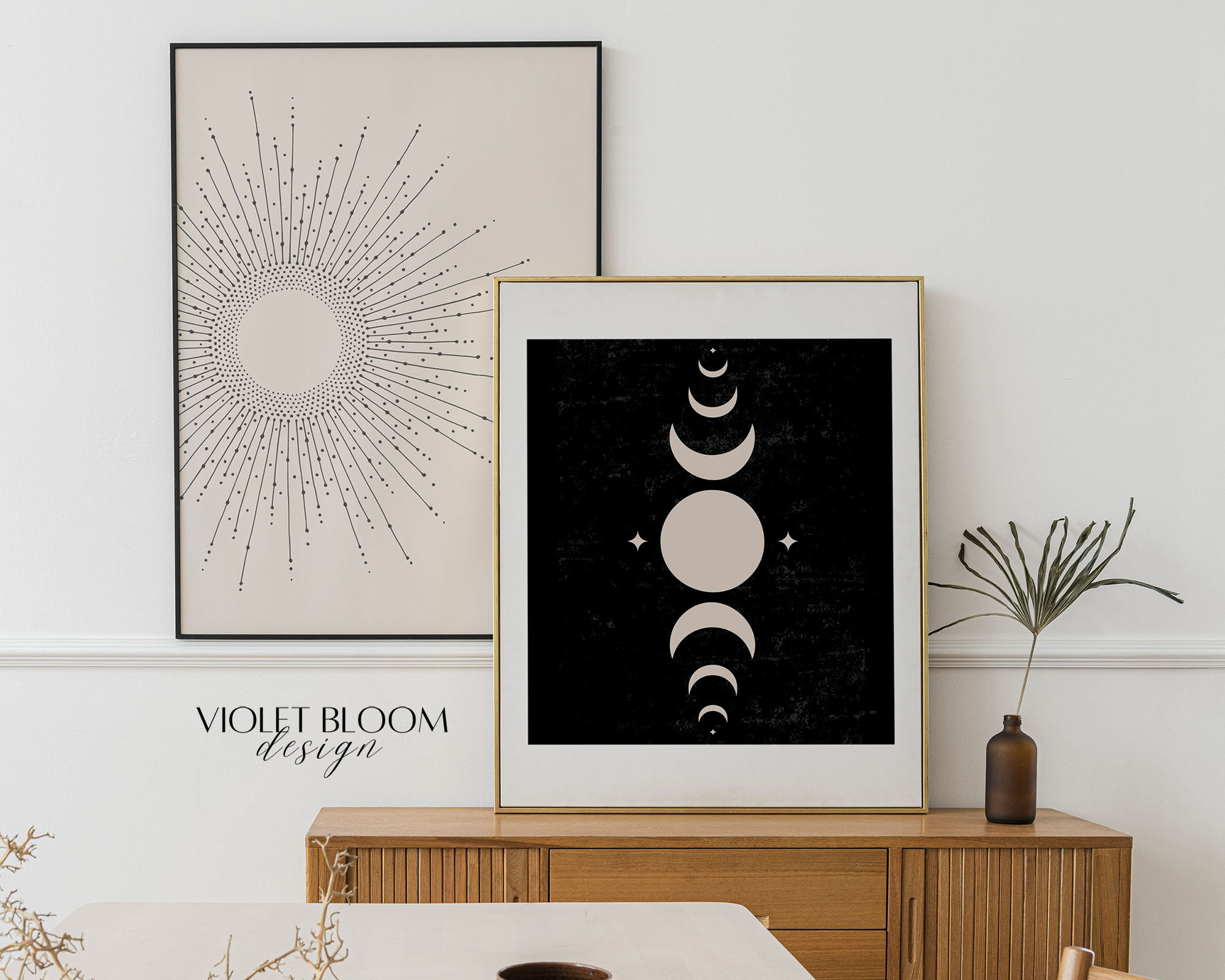 Modern Wall Art Celestial Print Above Bed Wall Decor Witchy Art ...