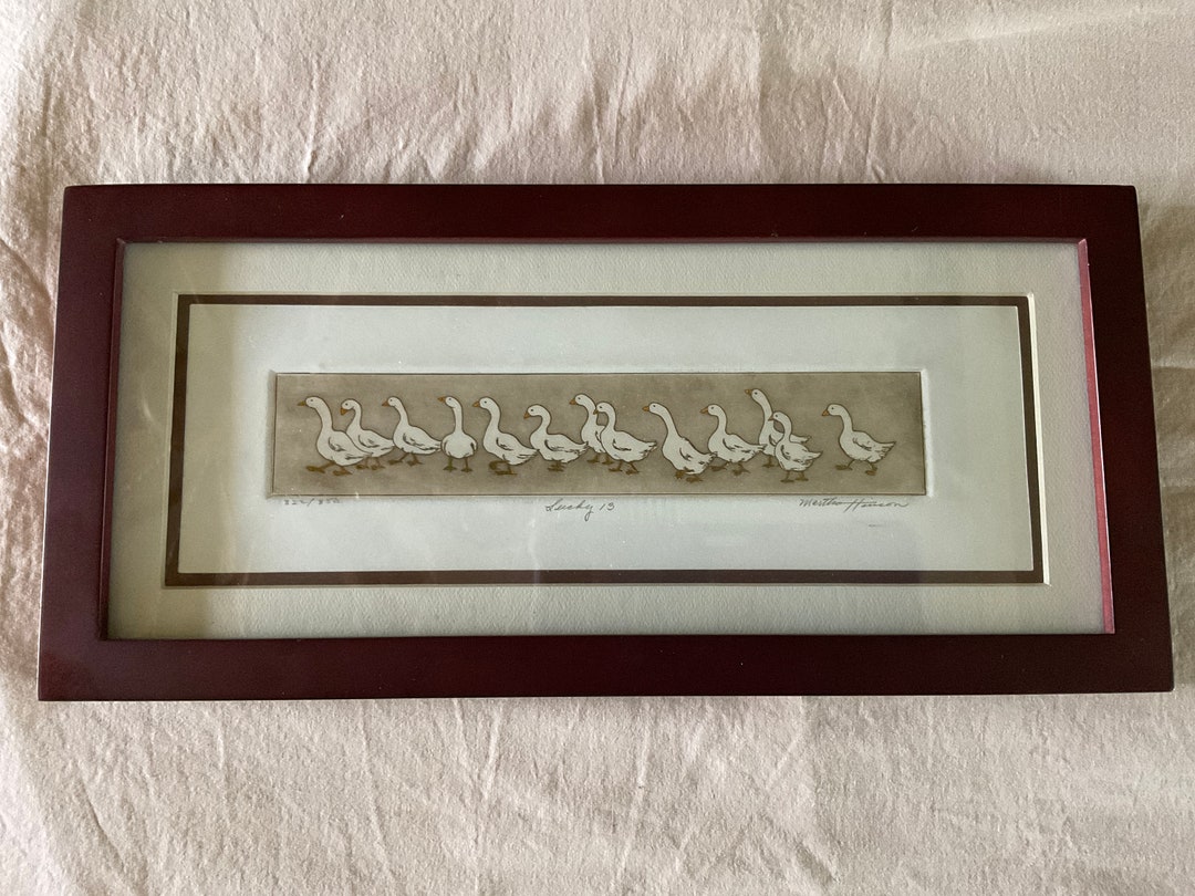 Martha Hinson Etched and Hand Painted 332/350 Gaggle of Geese - Etsy