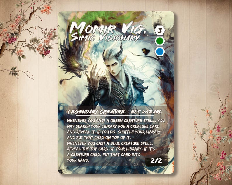 Momir Vig Simic Visionary - Custom Card Japanese | Full Alter Art Elf ...