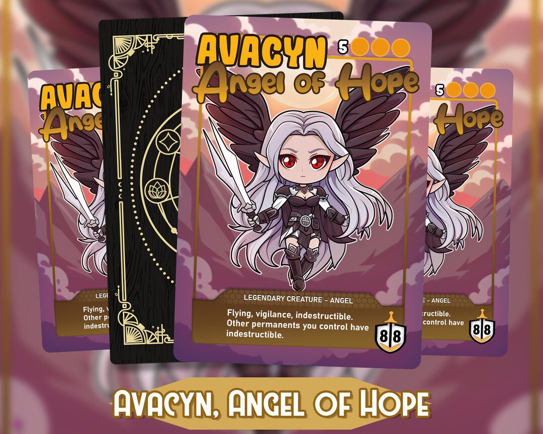 Avacyn , Angel of Hope MTG Custom Card chibi Token , Magic Proxy Full Art - Etsy
