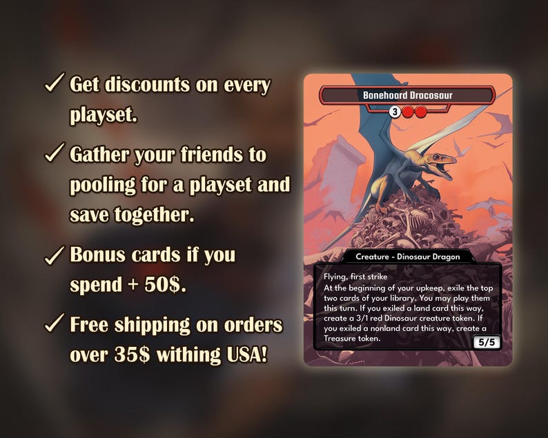 Bonehoard Dracosaur - Custom Card High Quality Card With Alternate Art ...