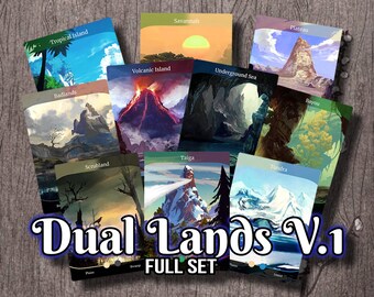 Mtg Full Art Dual Lands - Etsy