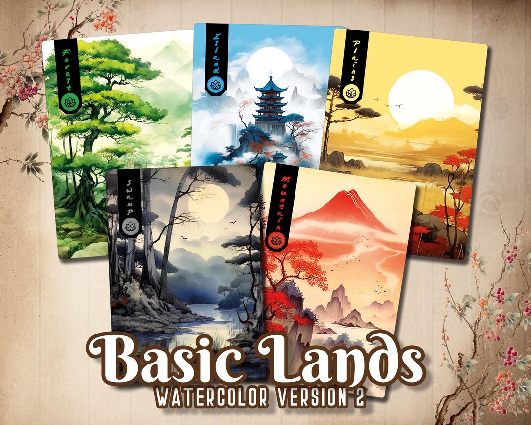 Basic Lands - Watercolor English Basic Land [ Custom Cards / EDH Full ...