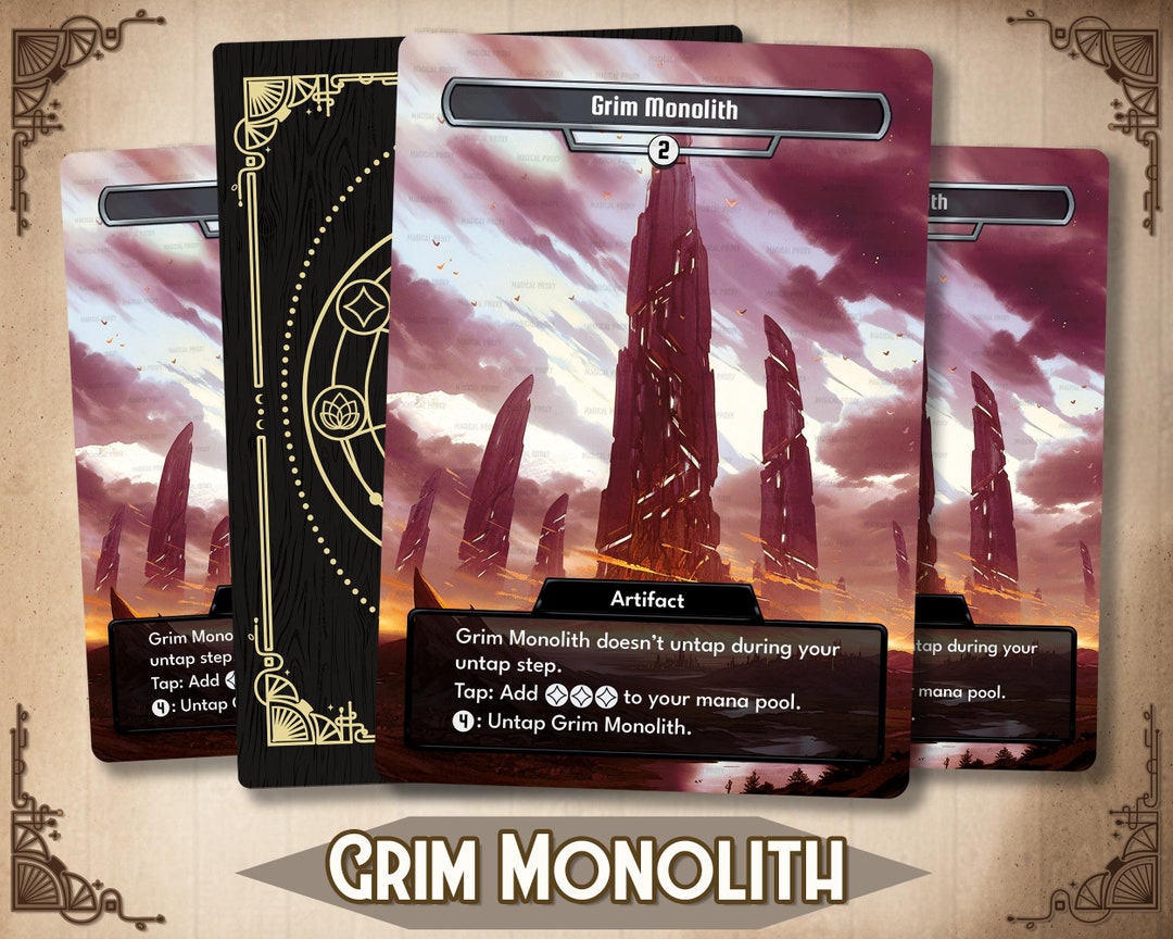 Grim Monolith MTG Proxy Custom Card Altered Custom Art / EDH Full Art - Etsy