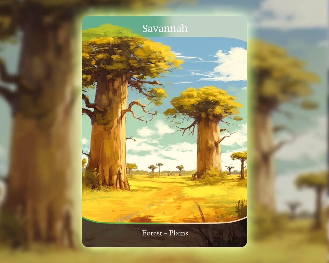 Savannah Dual Land Custom Card, MTG Proxy Full Art - Etsy
