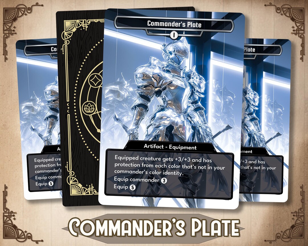 Commander's Plate MTG Proxy EDH Custom Card Altered Custom Art / Full ...