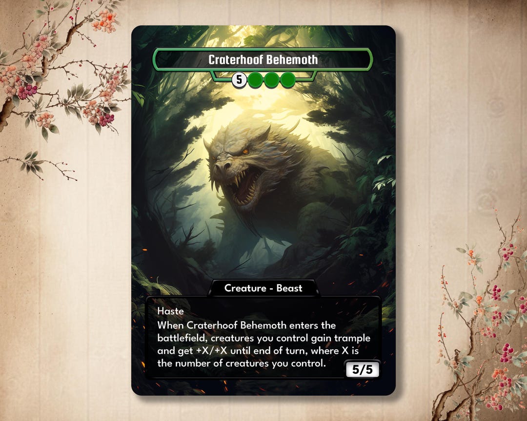 Craterhoof Behemoth - Custom Card , Full Art Alternative Alter Art - Etsy