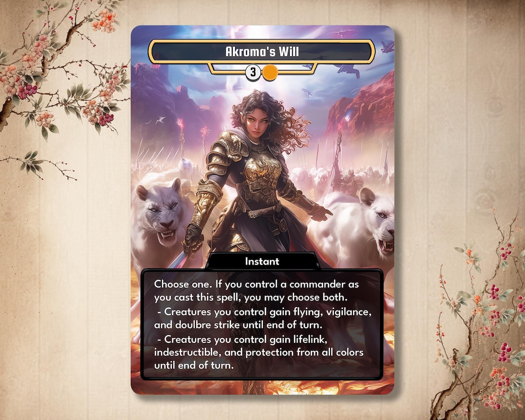 Akroma's Will - Custom Card Japanese [ Alter Art / Full Art ] - Etsy