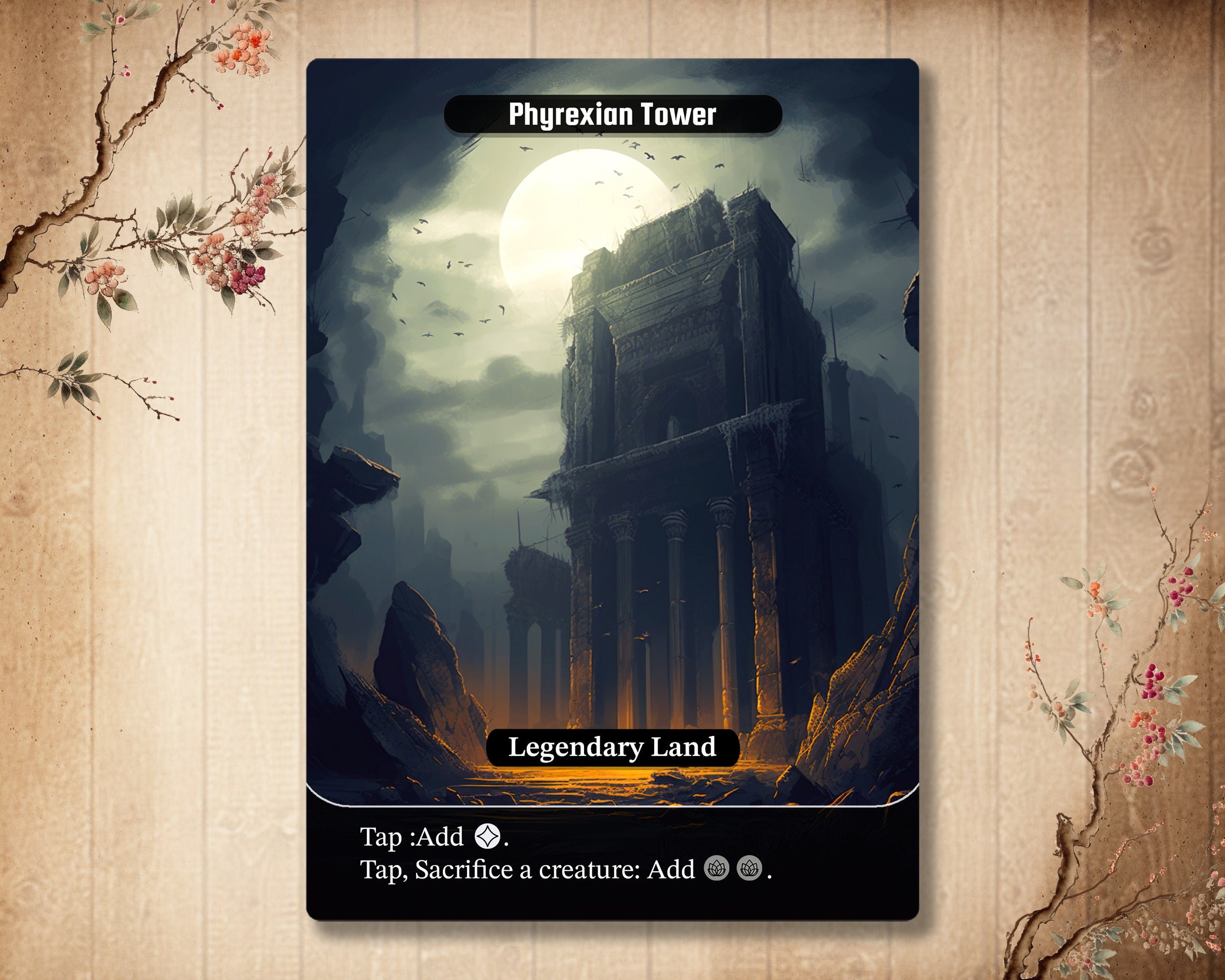 Phyrexian Tower MTG Proxy Custom Card Full Art Commander - Etsy