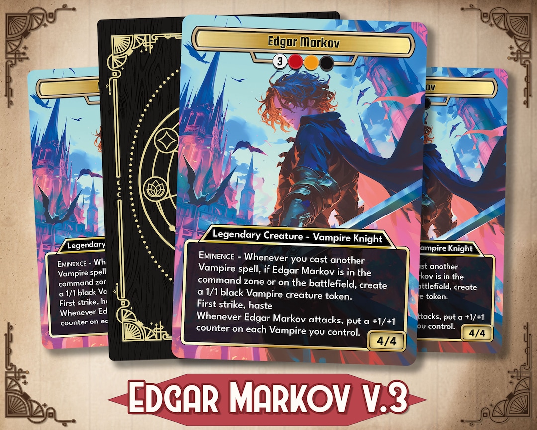 Edgar Markov 3 MTG Proxy Custom Card Alternative Custom Art / Retro EDH ...