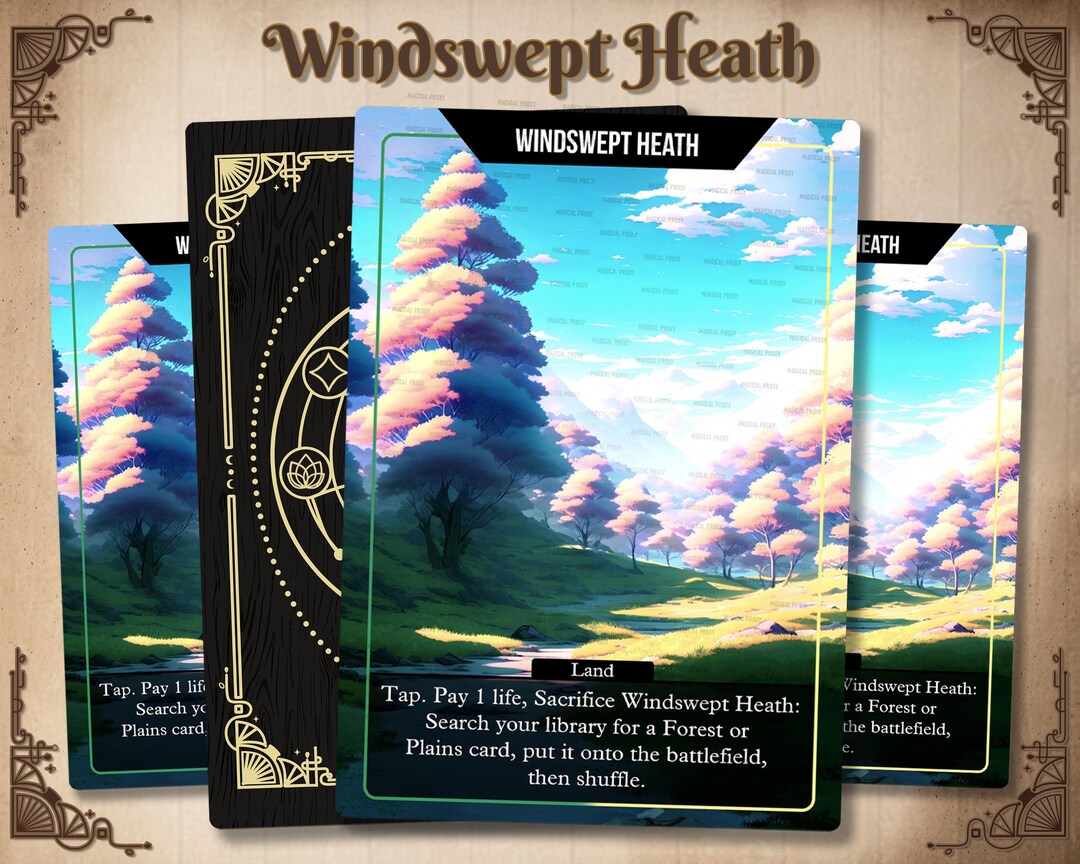Windswept Heath Fetch Land EDH MTG Proxy , Custom Card Full Art Alternative Custom Art - Etsy Canada