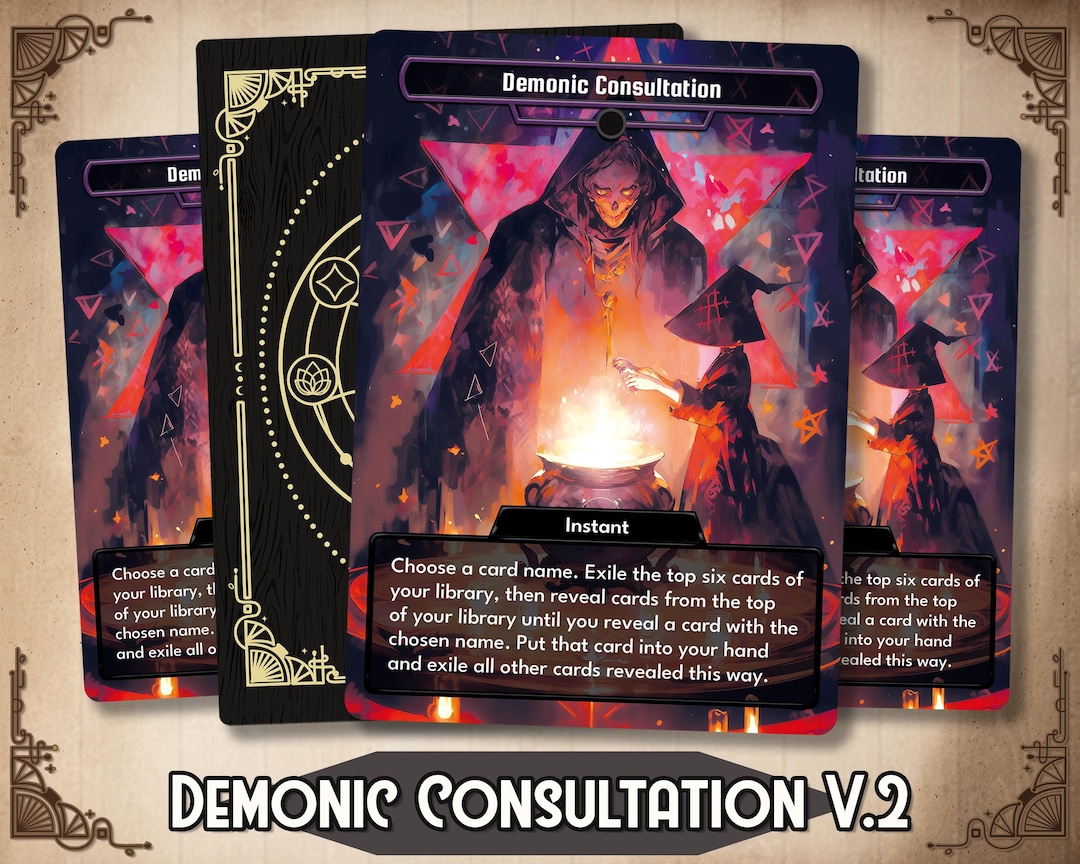 Demonic Consultation 2 MTG Proxy Custom Card, altered Art / Full Art ...