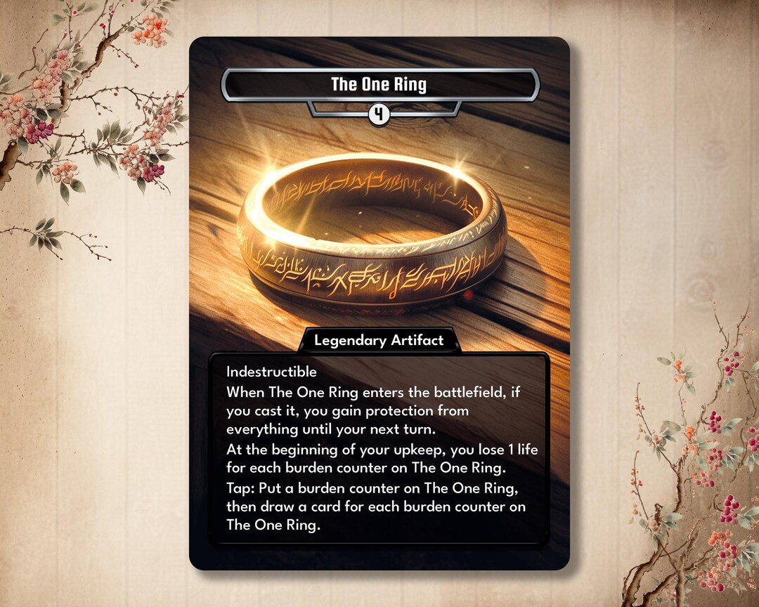 The One Ring - Custom Card , High Quality [ Alter Art / Full Art ] - Etsy