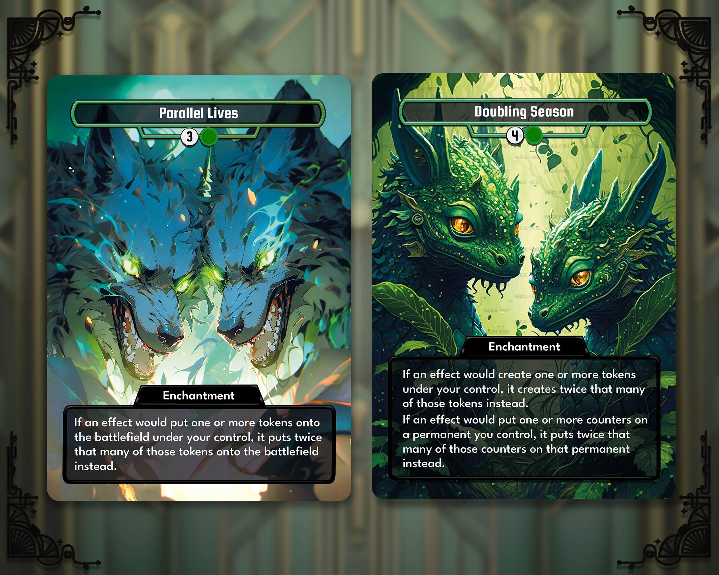 Green Staples - Bundle of 10 Custom Cards Full Art Alter EDH - Etsy
