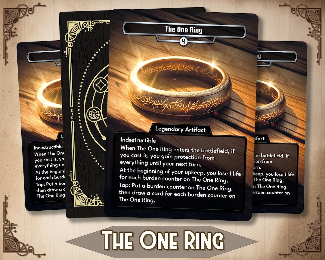 The One Ring MTG Proxy Custom Card Full Art EDH / Alternate Art - Etsy