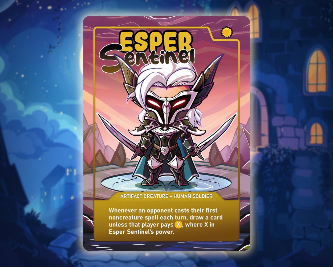 Esper Sentinel - Custom Card Chibi Alternative Full Art Style - Etsy