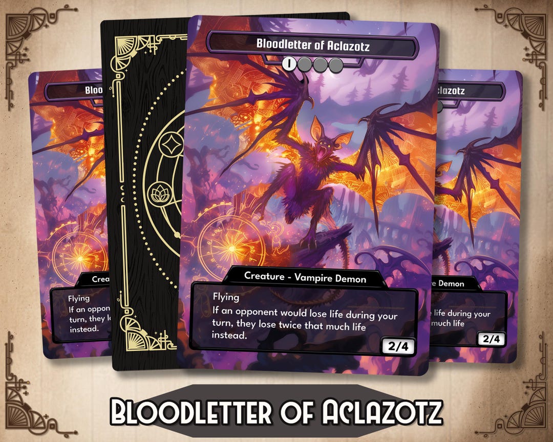 Bloodletter of Aclazotz MTG Proxy EDH Custom Card Altered Custom Art ...