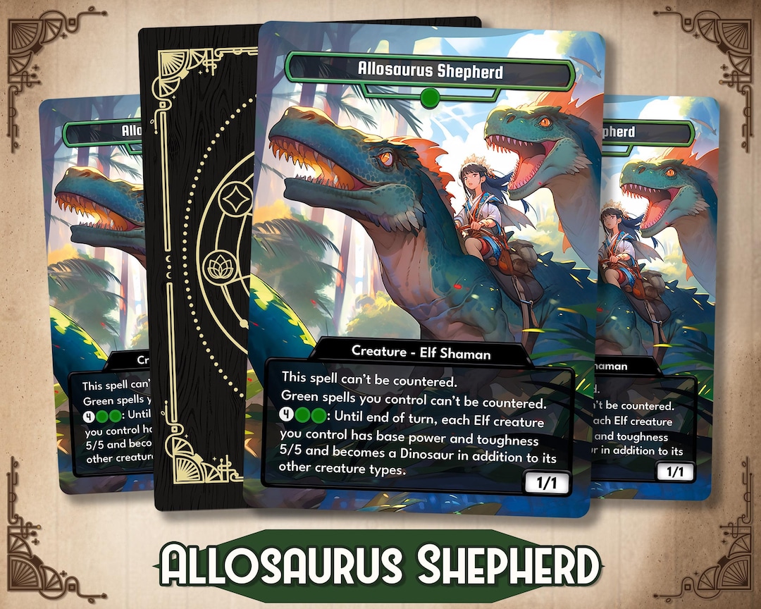 Allosaurus Shepherd MTG Custom Cards , MTG Proxy With Alter Full Art EDH - Etsy